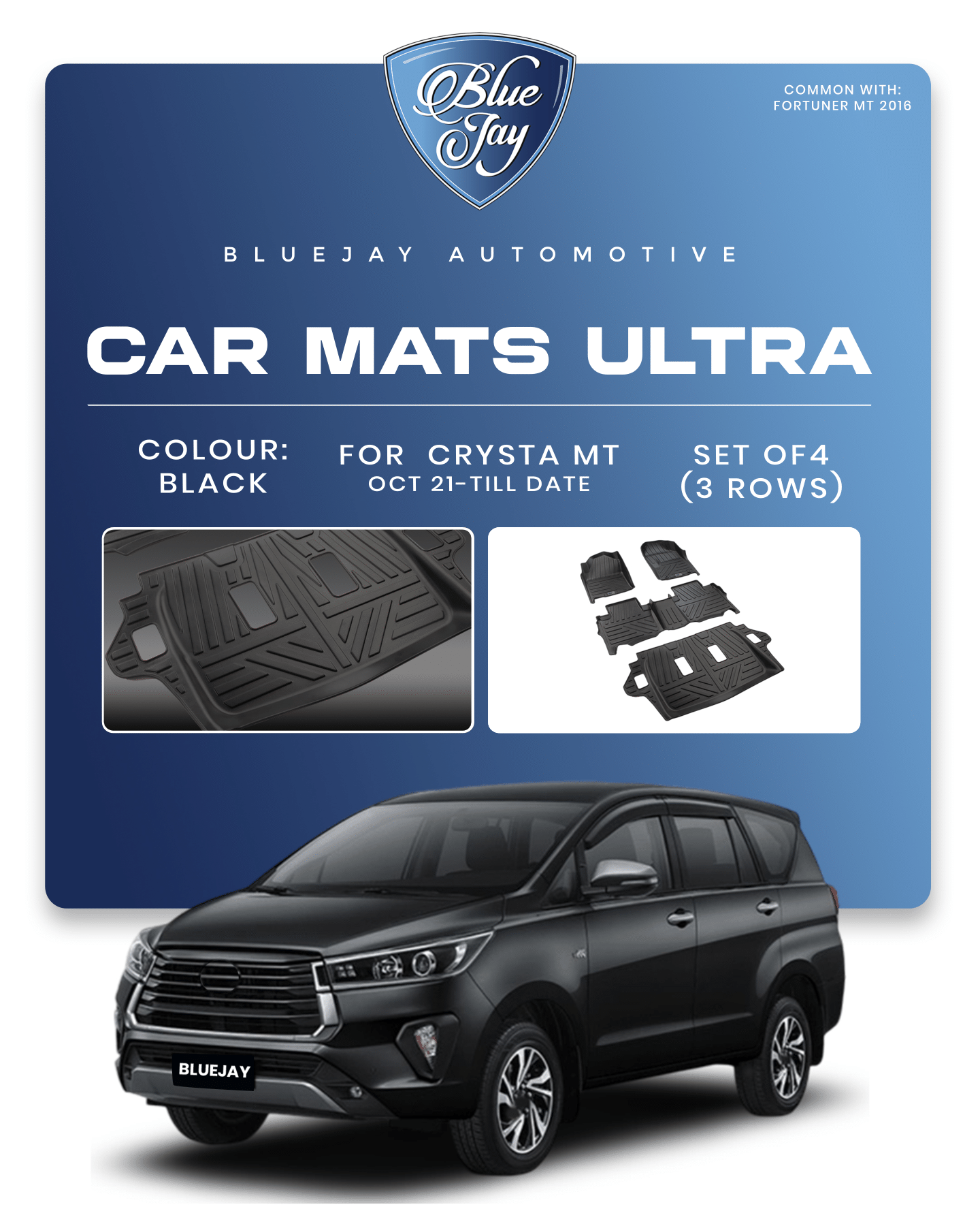 Car Mats Ultra for Crysta 2021 - Till date Manual – bluejayautomotive